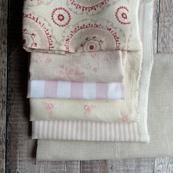 Linen Fabric Craft Pack - Pretty Pinks 8 – Lolly & Boo